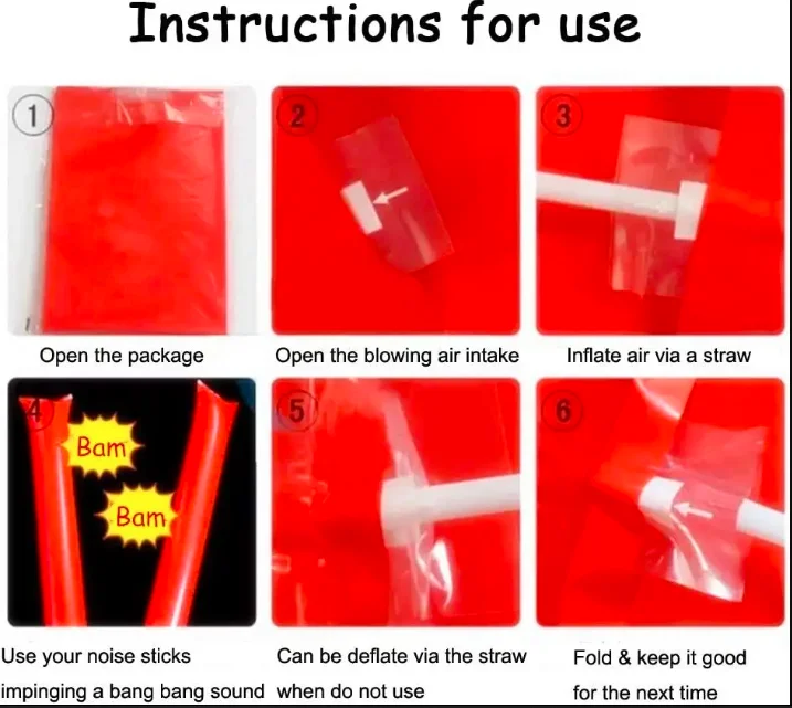 Inflatable Noisemakers - Ultimate Spirit Sticks for Events