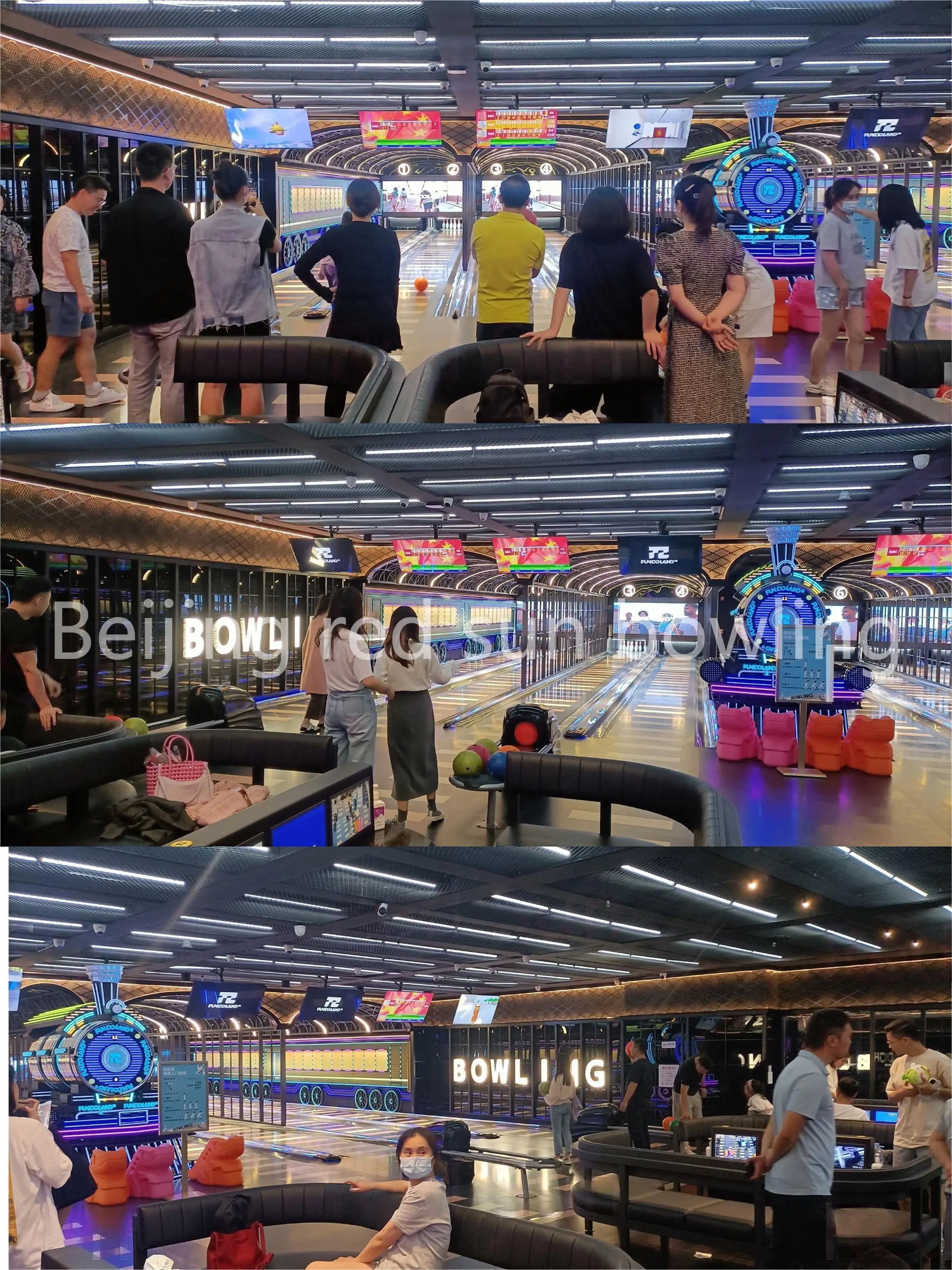 Factory Duckpin Bowling Lane Customized Light up Bowling Set Bowling ...