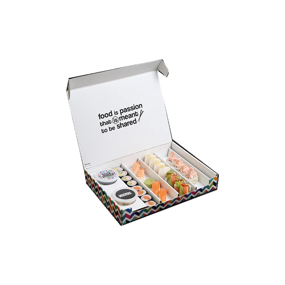 Sushi Packaging Box Custom Size Printed Disposable Take Away Take Out ...