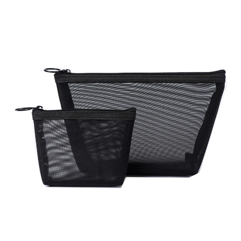 Promotional Zipper Mesh Makeup Cosmetic Bag with Custom Logo - munimoro ...