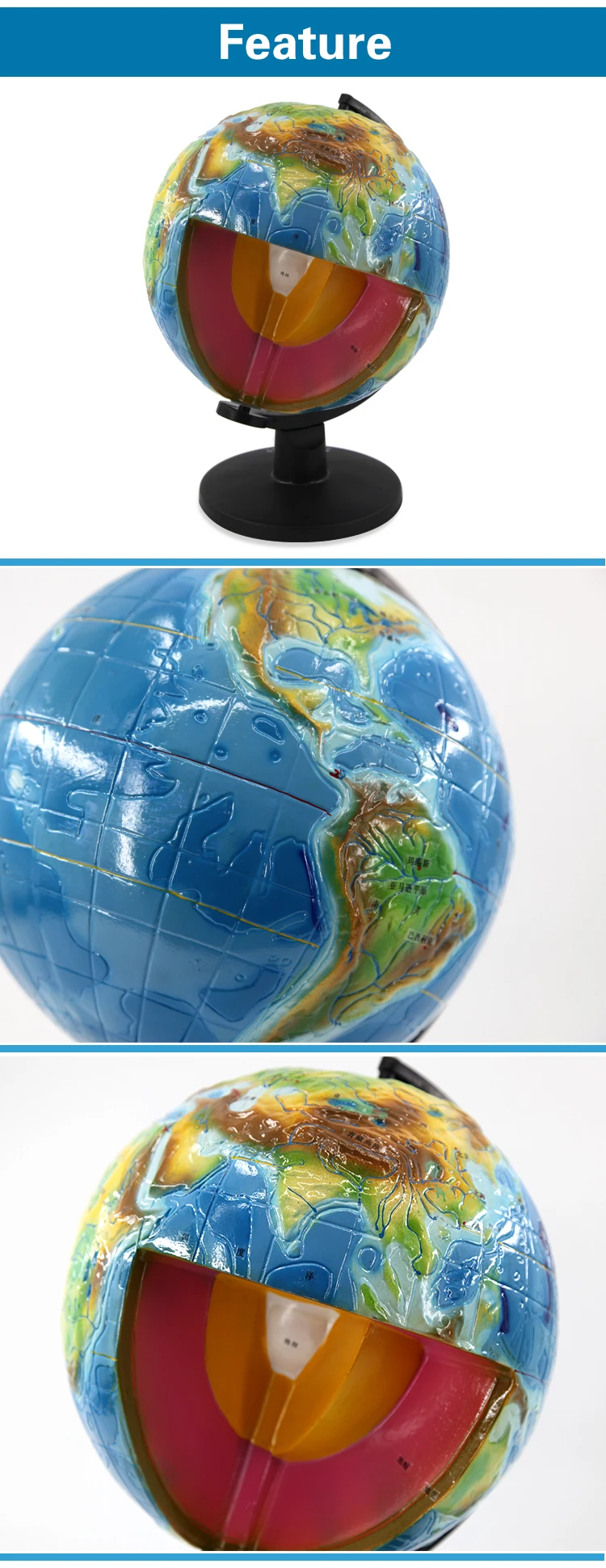 Earth internal structure model global model of Geography model, View ...