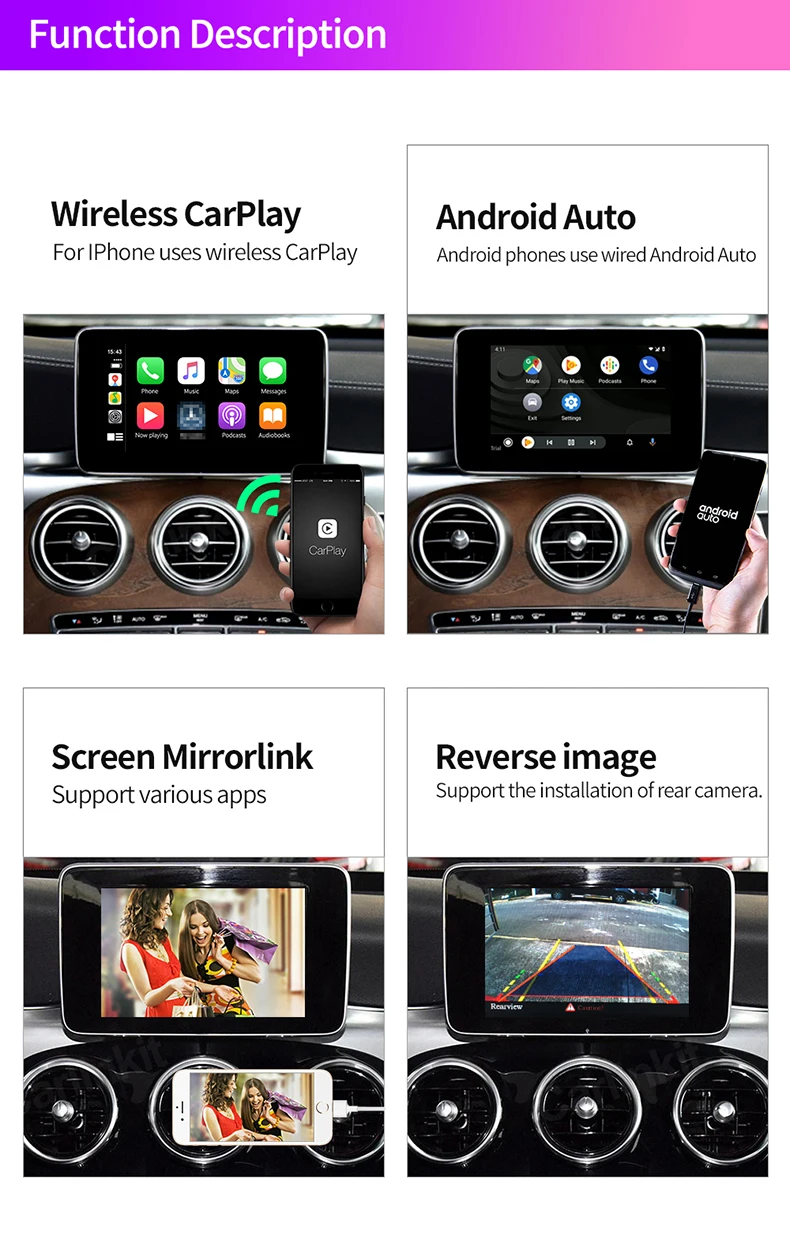 Android Auto & Wireless Carplay for Mercedes Benz NTG4.5