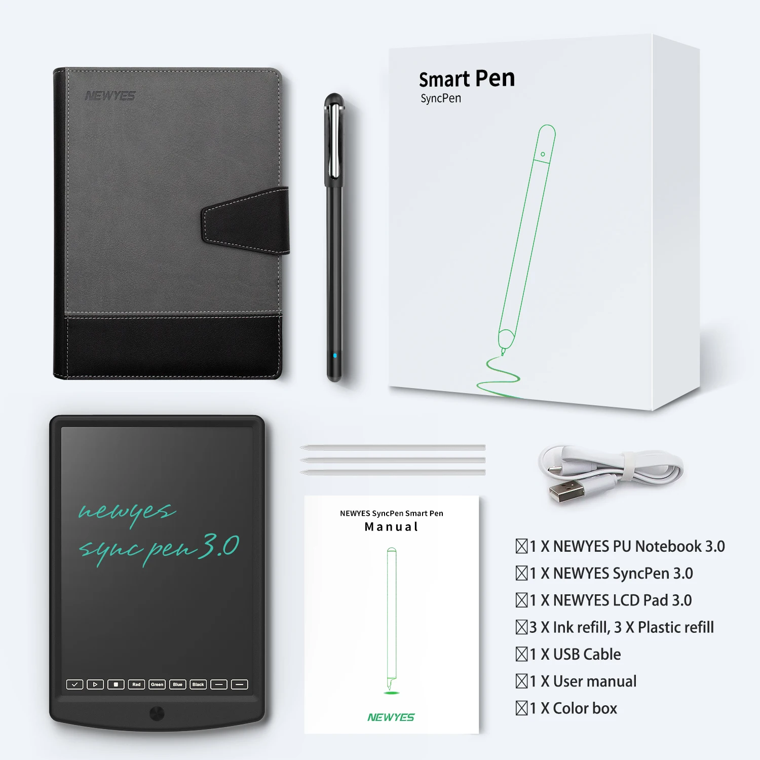 Newyes Blue Tooth Digital Notebook Active Stylus Pen Smart Handwriting ...