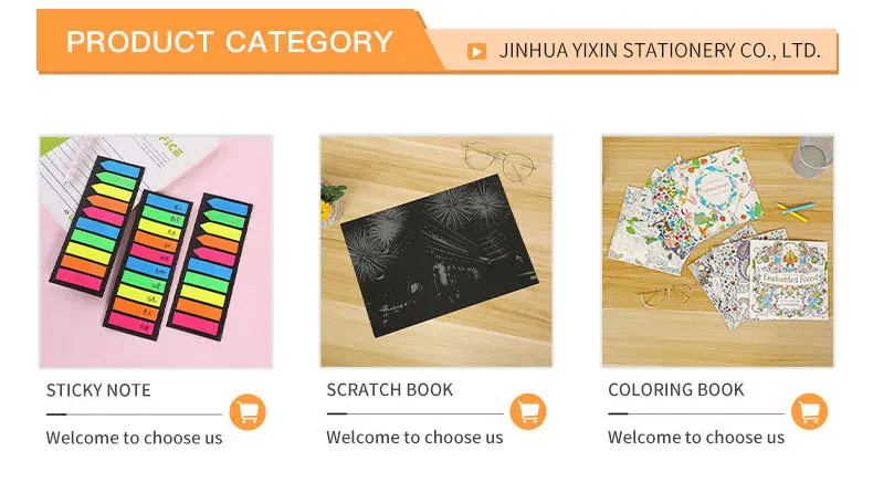 Wholesale Notepads Custom Logo Printed Colored Index Tabs Flags Self ...