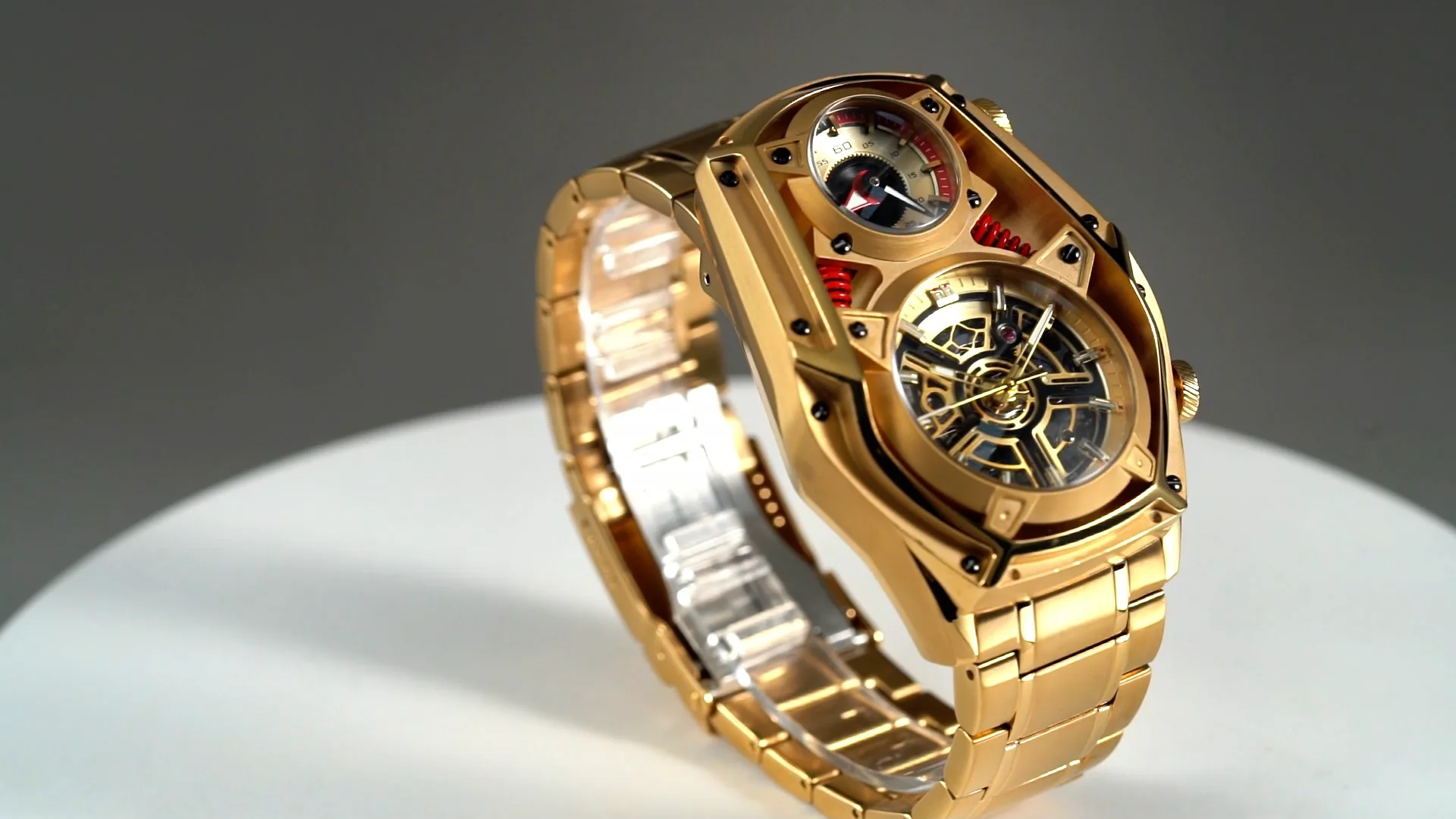 Mechanical Quartz Dual Movement Premium Watch Personality Design Men ...