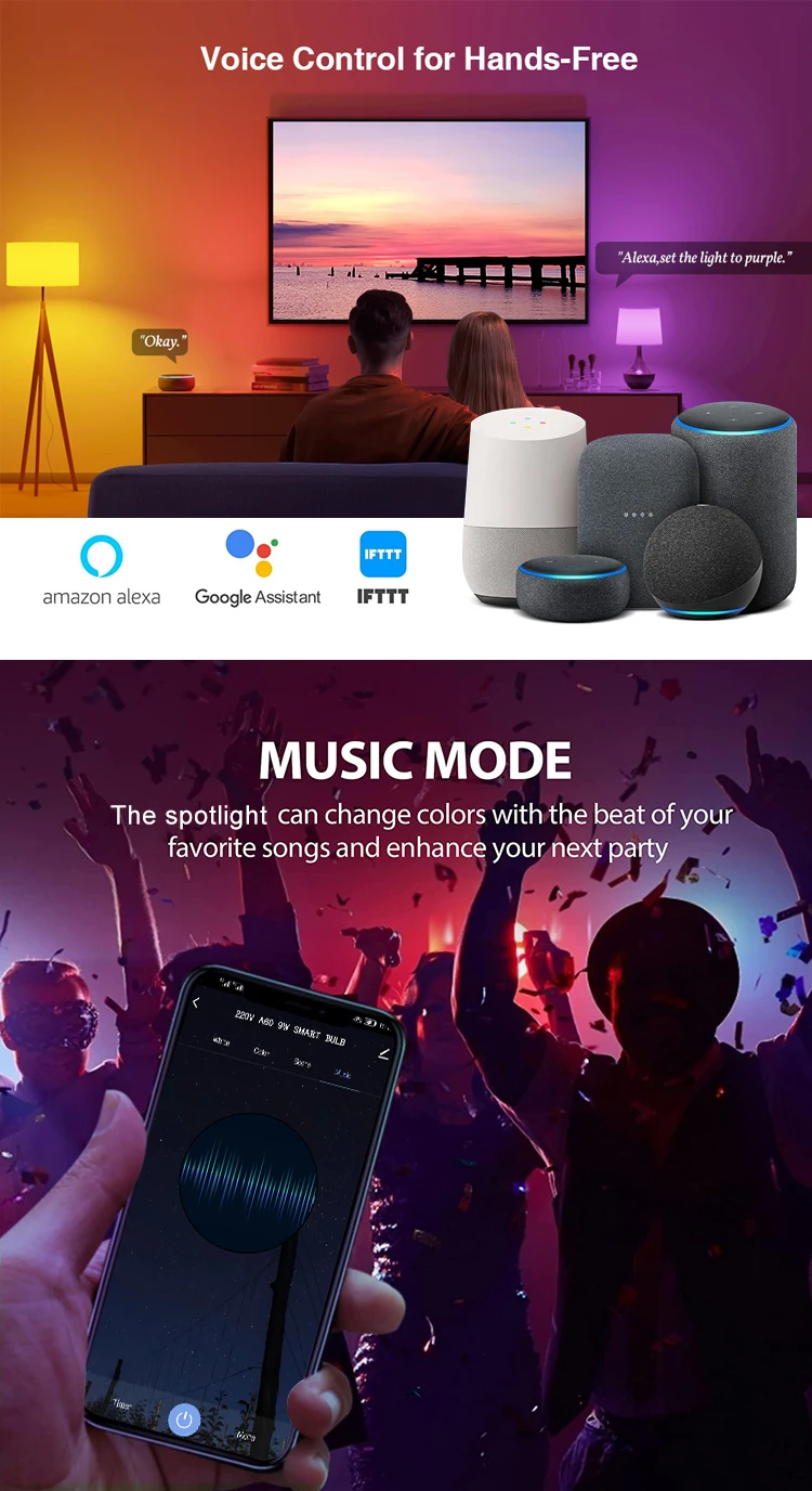 Fxpot Smart Led Spotlight Color Changing Gu10 Gu5.3 Base Led Spot Light Bluetooth Wifi Smart ...