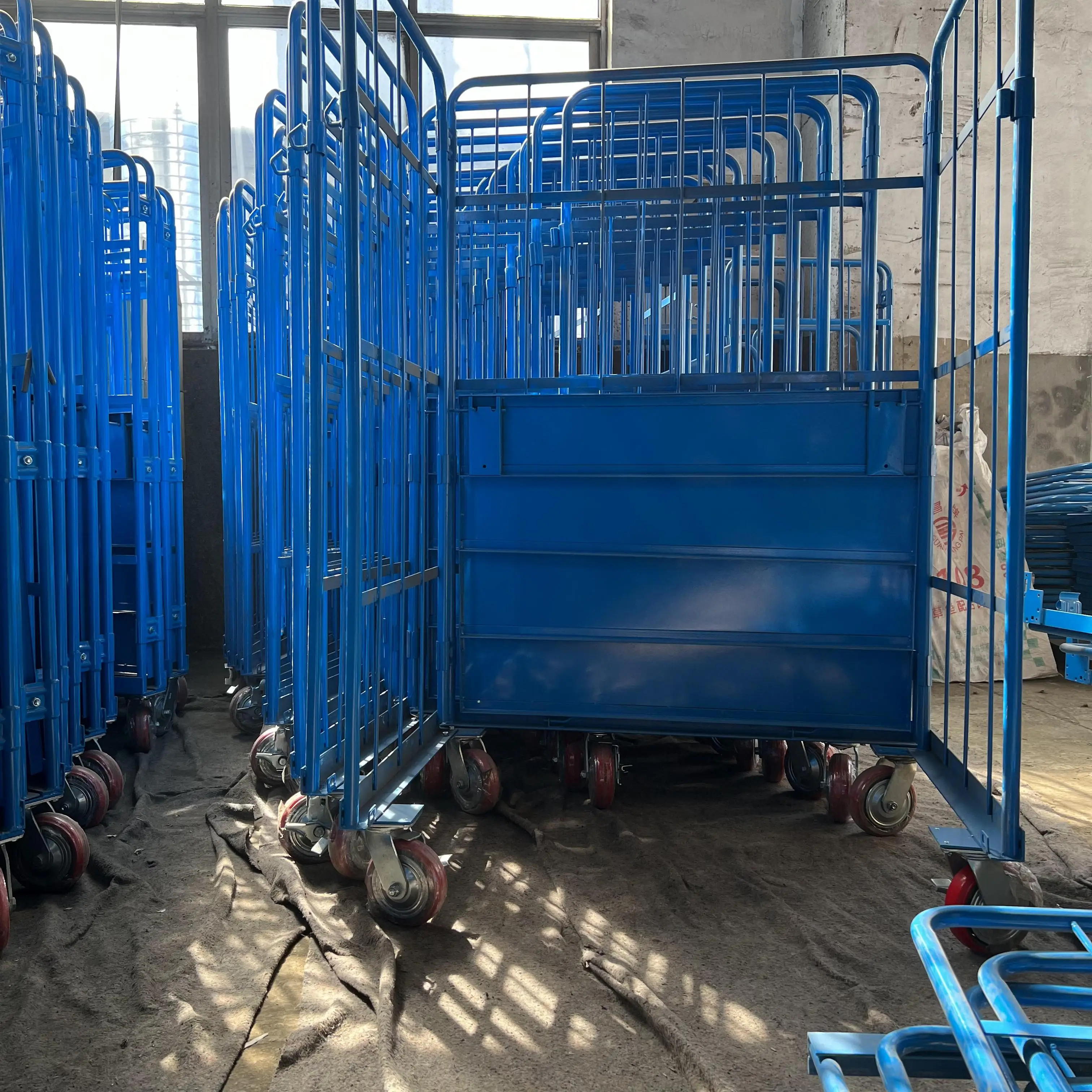 4-sided Metal Folding Galvanized Metal Steel Double Gate Steel Cage ...