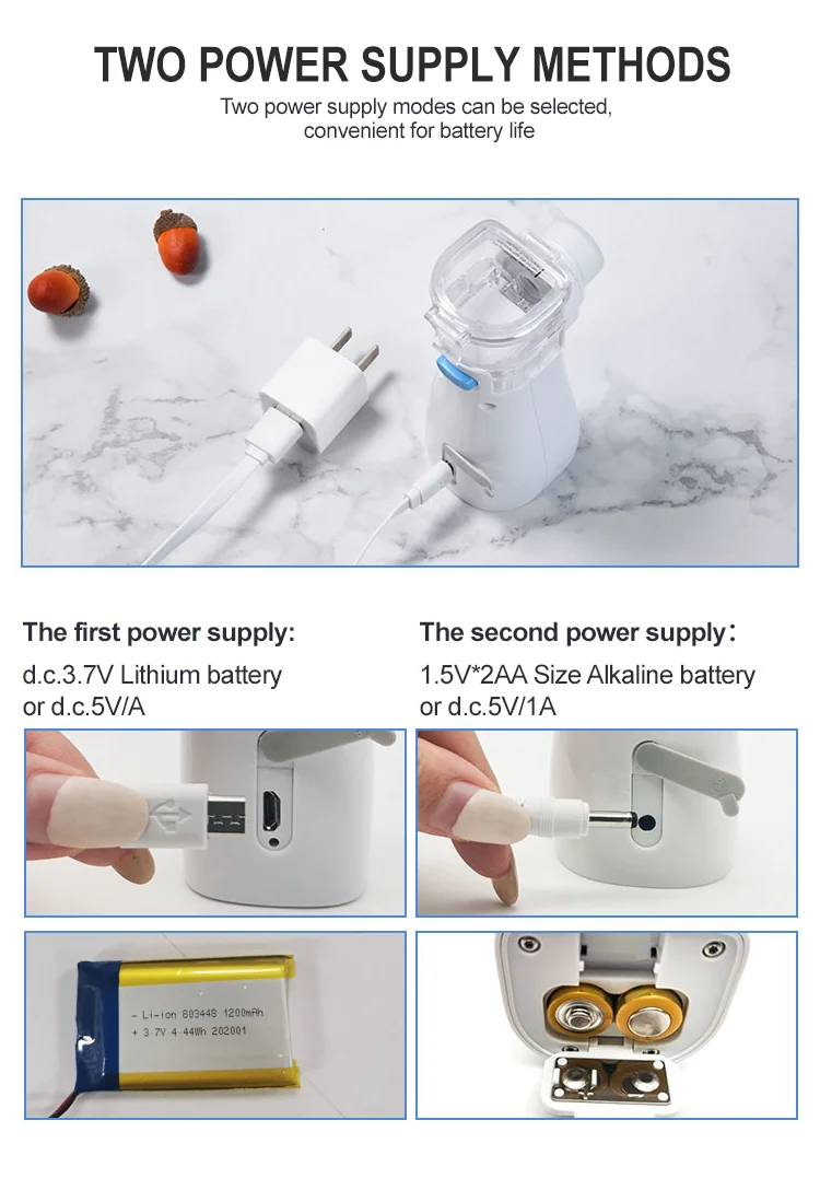 Portable Kids Nebulizer Ultrasonic Mesh Atomizer Nebulizer Machine Baby ...