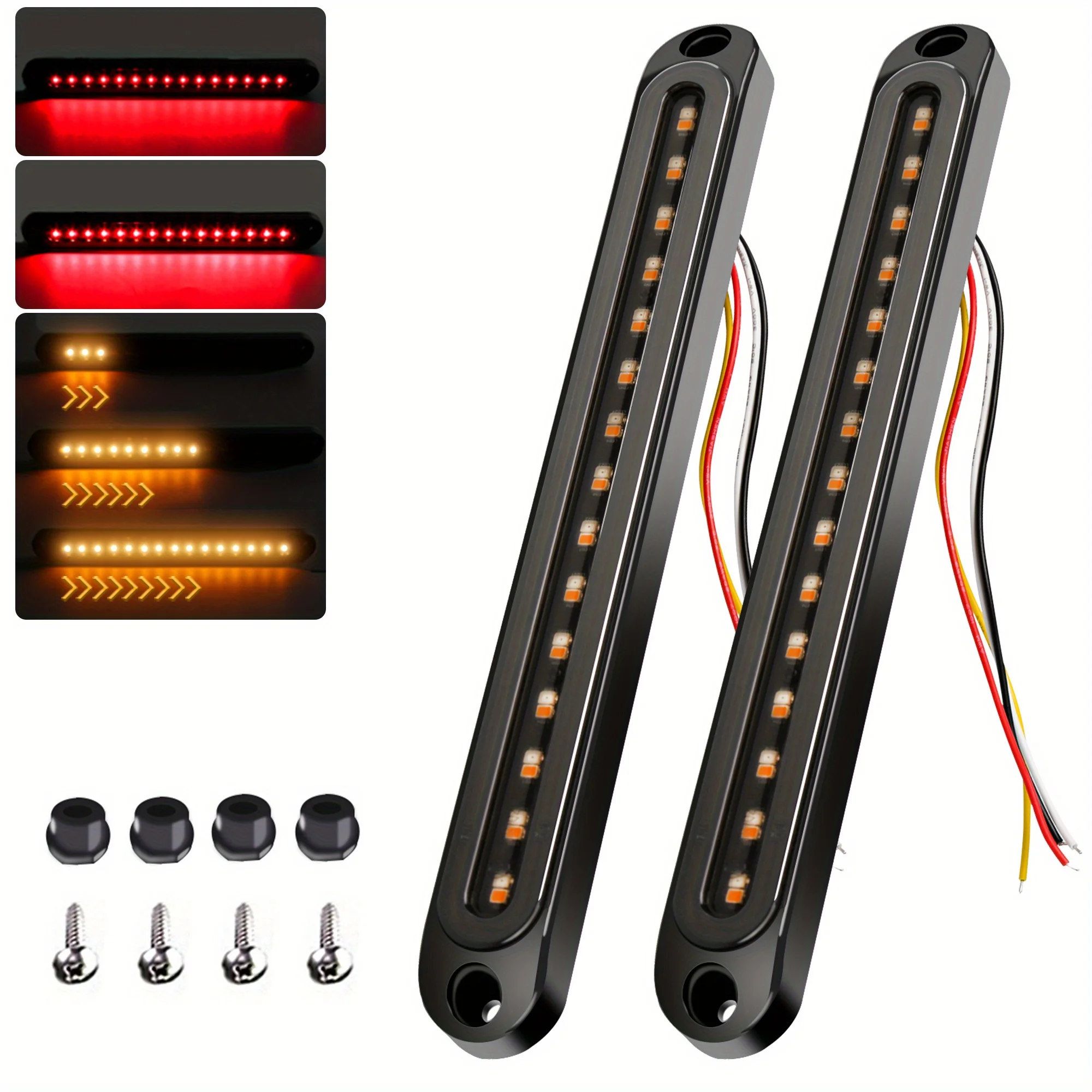 Auto Tail Light Led Trailer Identification Light Led Turn Signal Taillight Bar Strip Truck Rear ...