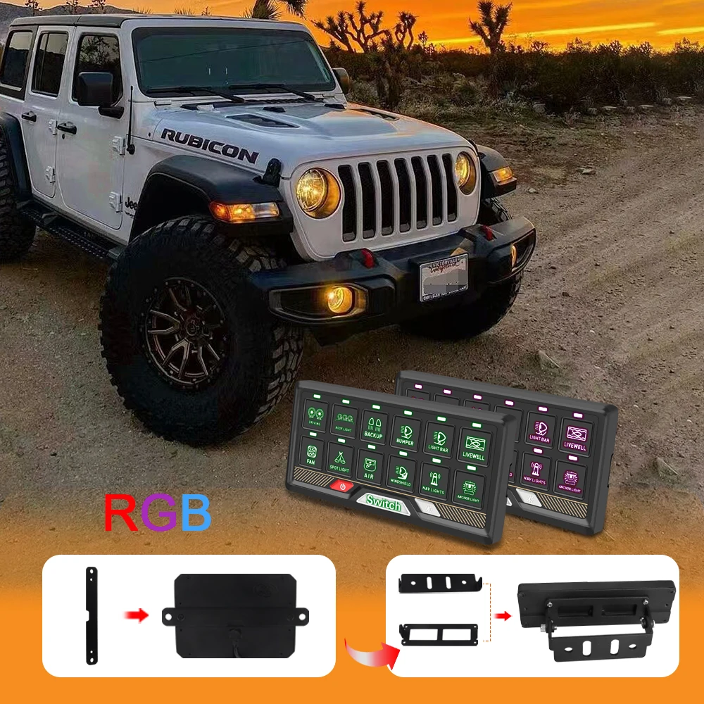 2024 New Truck General 12v 24v 4x4 Lights Off Road New 12 Gang RGB ...