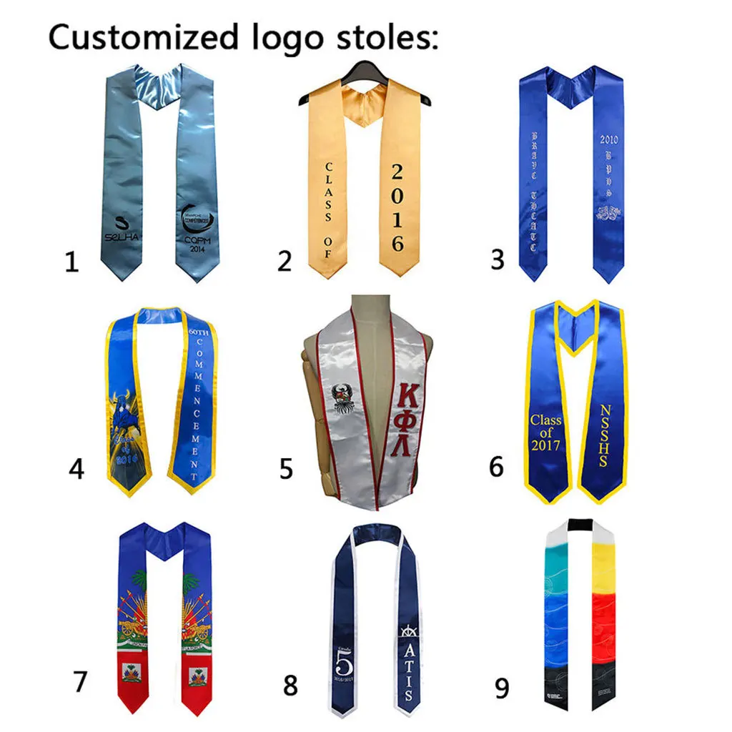 Customized Design Sublimation Polyester Sash Stole Graduation Ribbon ...