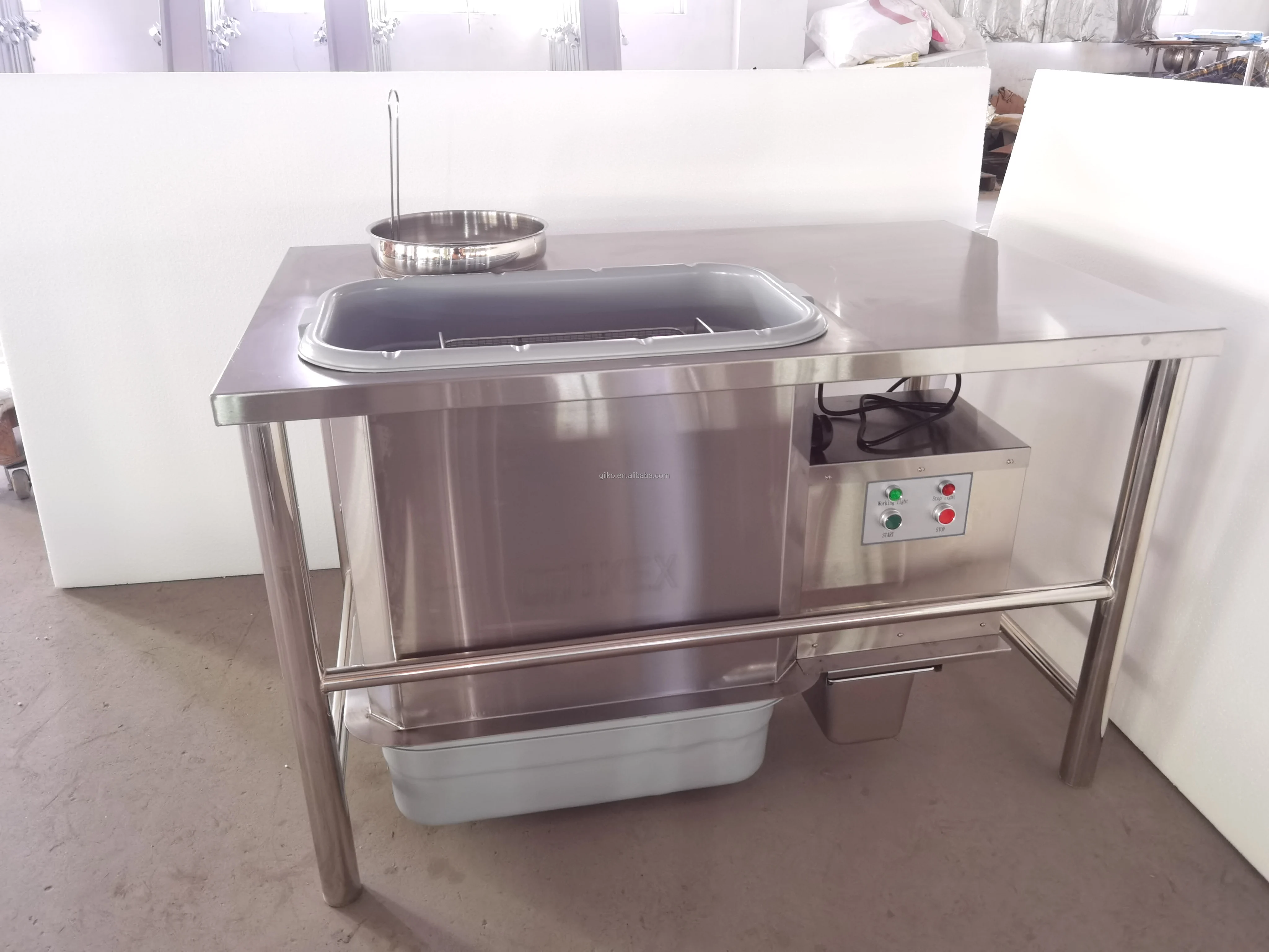 Electric Breading Table Stainless Steel Kitchen Work Station Fast Food ...