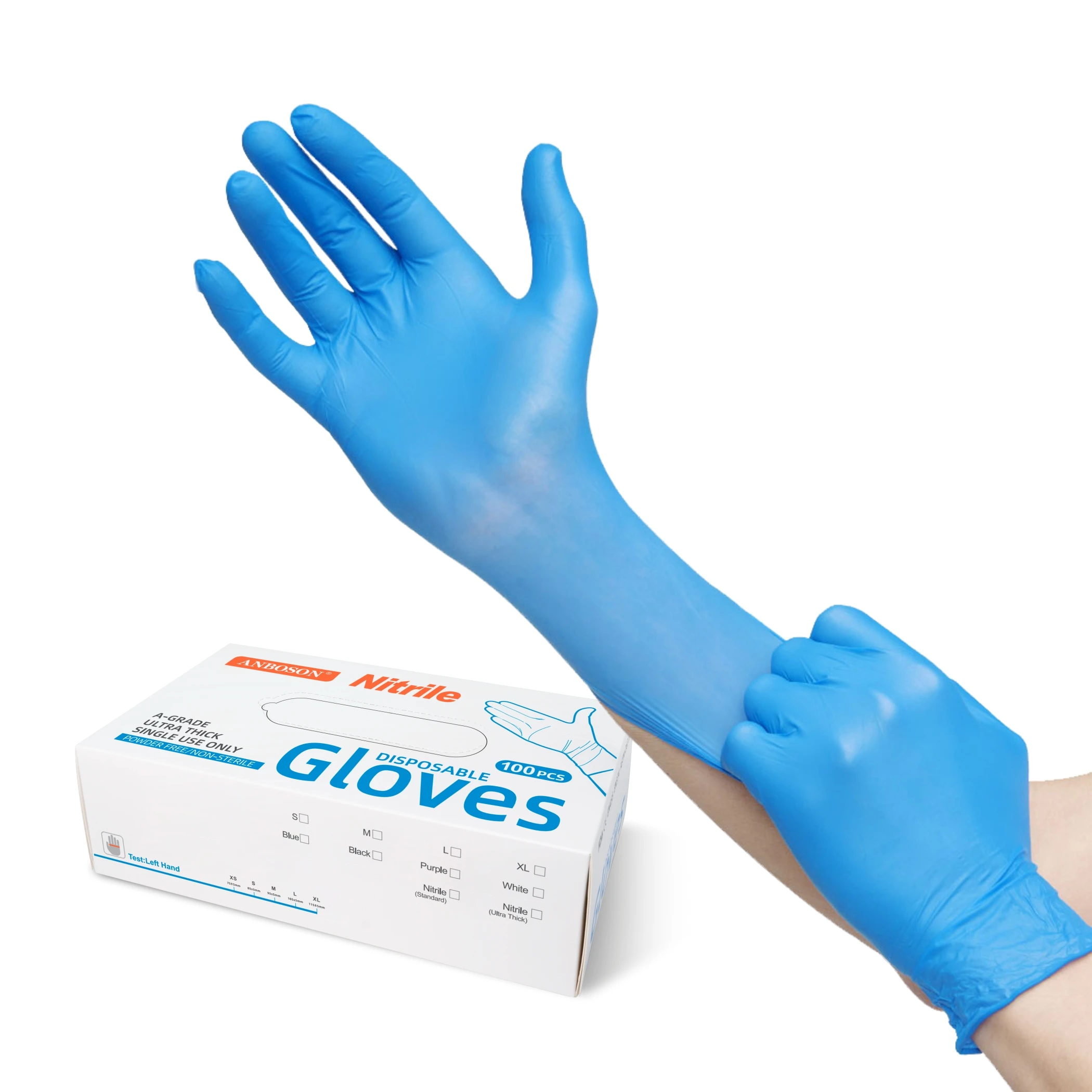 ANBOSON Nitrile Gloves - Versatile, Textured, and Disposable