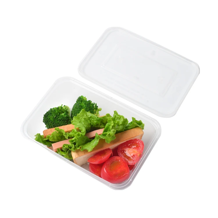 Clear Rectangular Disposable Plastic Food Container,Pp Microwaveable ...