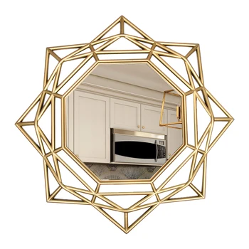 Hot Selling Modern Round Gold Iron Wall Mirror Decoration Living Room ...
