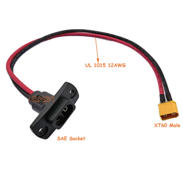 12awg Xt60 Male Or Female Connector To Sae Female Connector Length ...