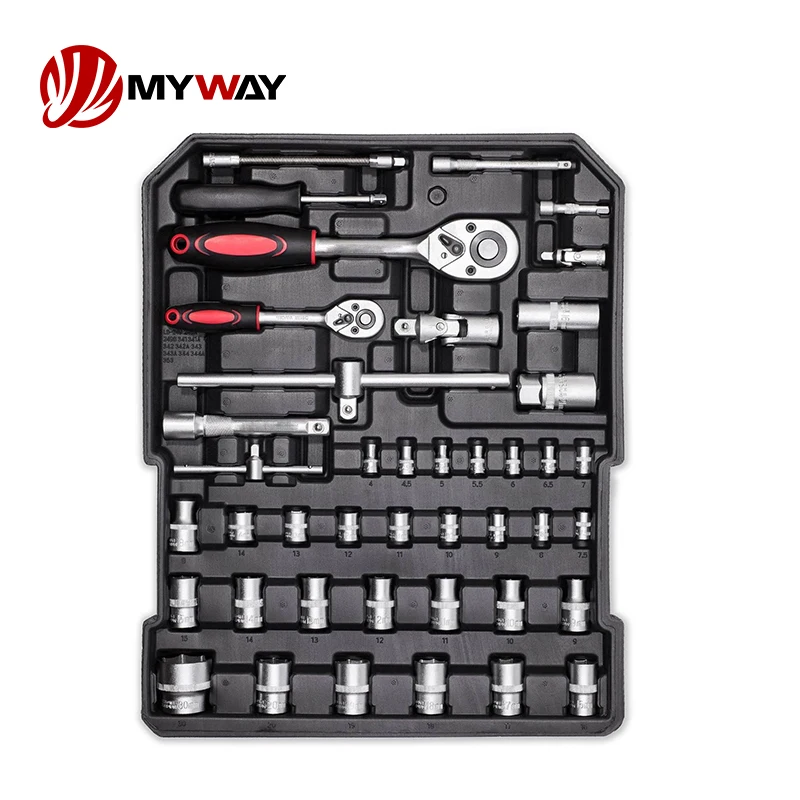 Professional Multi-purpose 186pcs Portable Hand Tool Kit Trolley Case ...