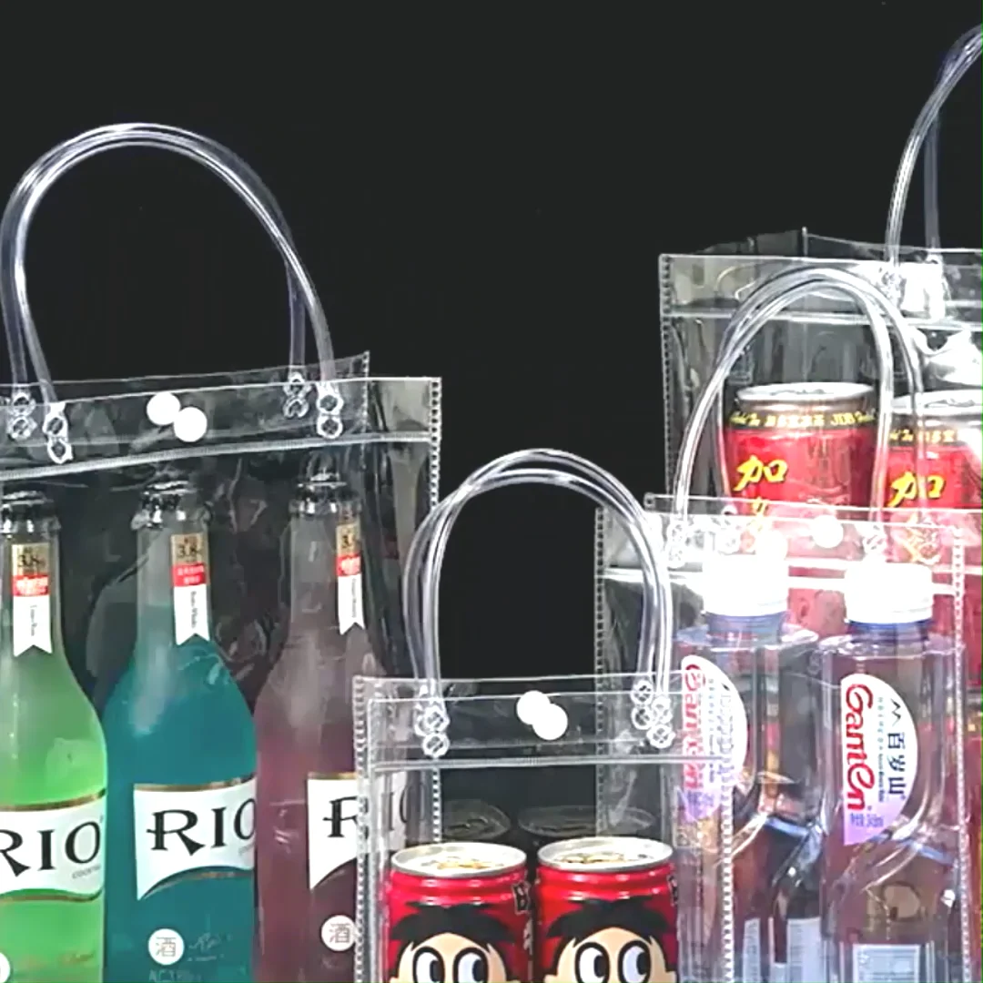 Custom Packaging Plastic Bag Transparent Soft Pvc Gift Tote Packaging ...