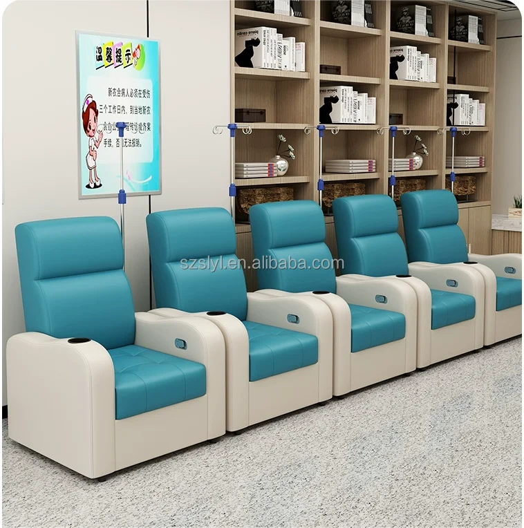 Infusion Chair with IV Pole - Comfort and Support