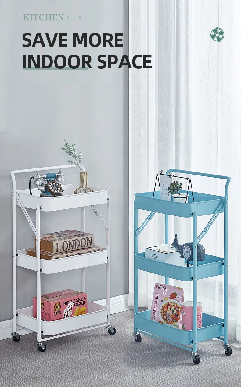 Dish Rolling Cart - Efficient Kitchen Storage Solutions