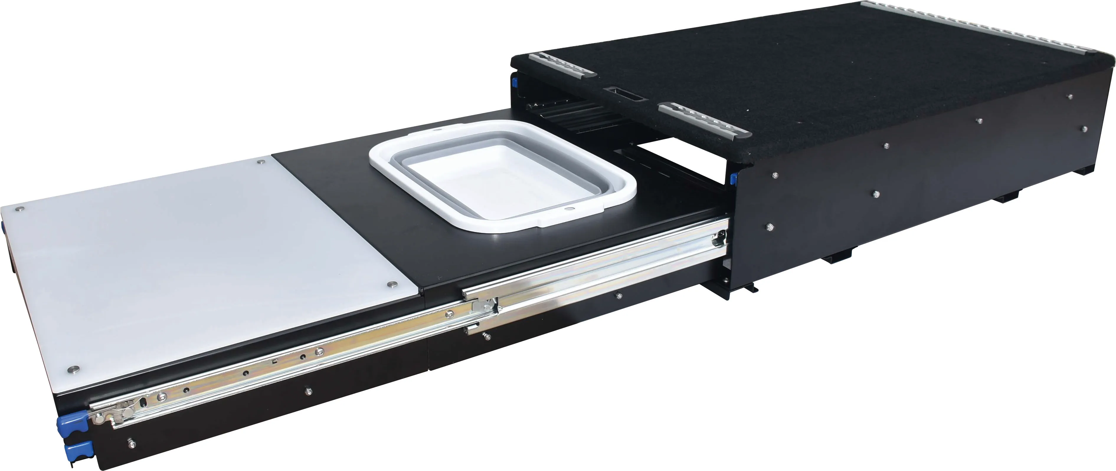 4WD Car Drop down Fridge Slide Tilt Fridg Slide - Locking System