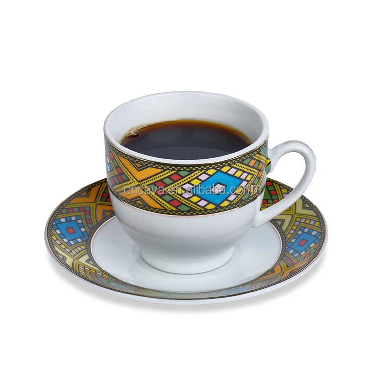 Factory Price Ethiopian Traditional Tilet Porcelain Coffee Cup Set ...