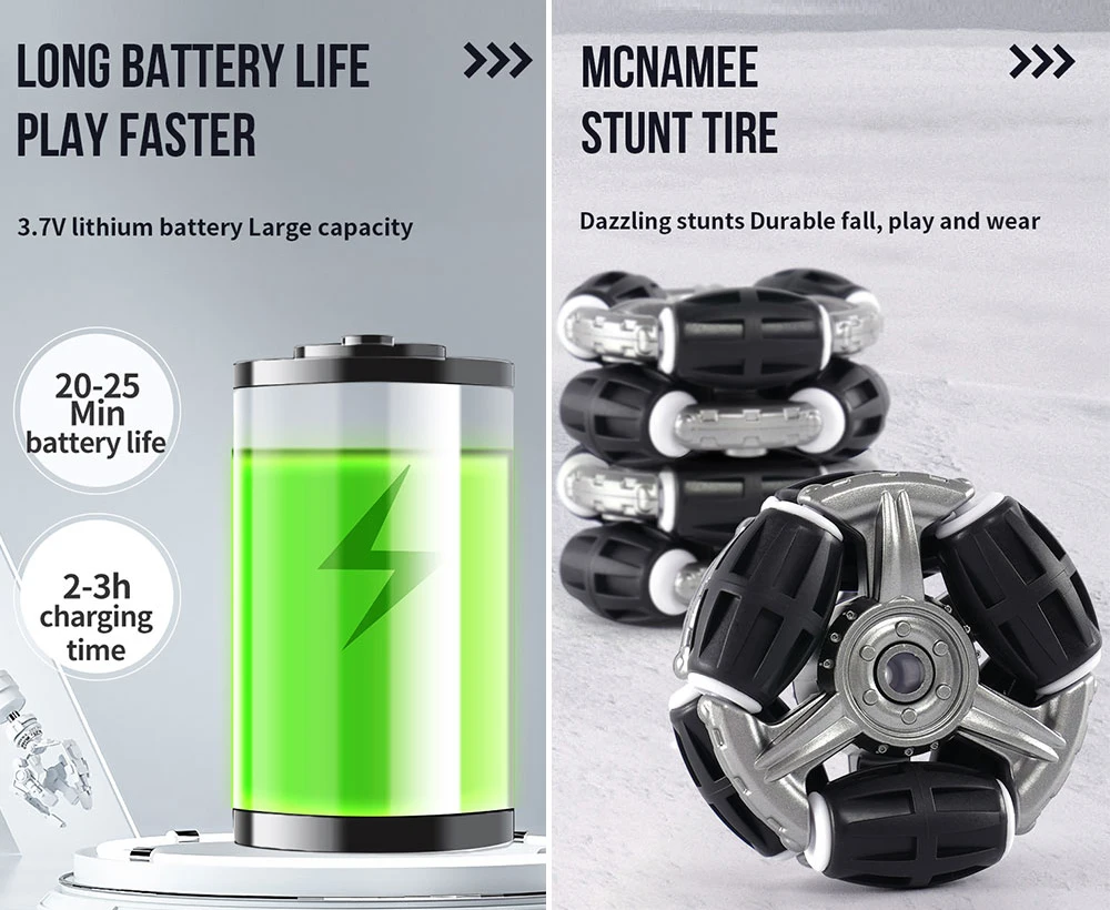 2.4g Eight-Wheeled Hand Controlled Gesture Kids Radio Control Stunt Car ...