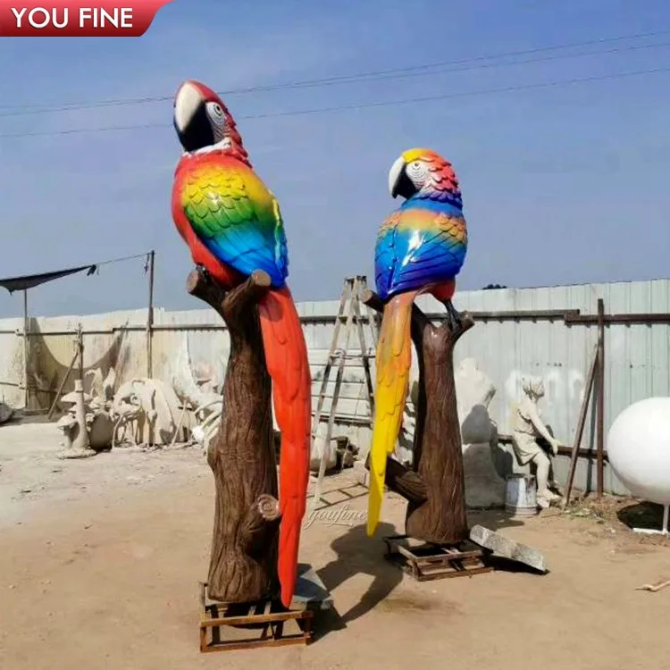 Alibaba.com: YOUFINE YFCAFS-003 Life Size Fiberglass Parrot Statue ...