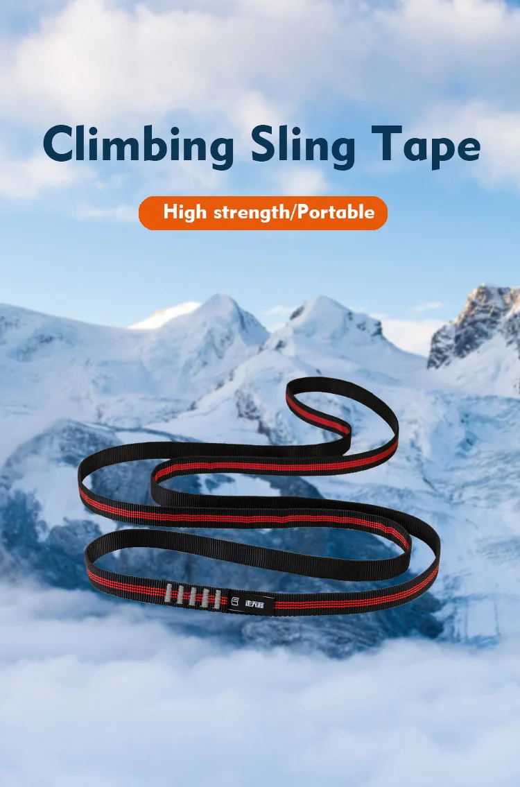 Outdoor Rock Climbing Slings 30cm 60cm 120cm 150cm 22KN 16mm 18mm Nylon ...