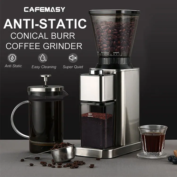 Anti-static Conical Burr Coffee Grinder With 24 Grind Settings ... Anti-static Conical Burr Coffee Grinder With 24 Grind Settings ...