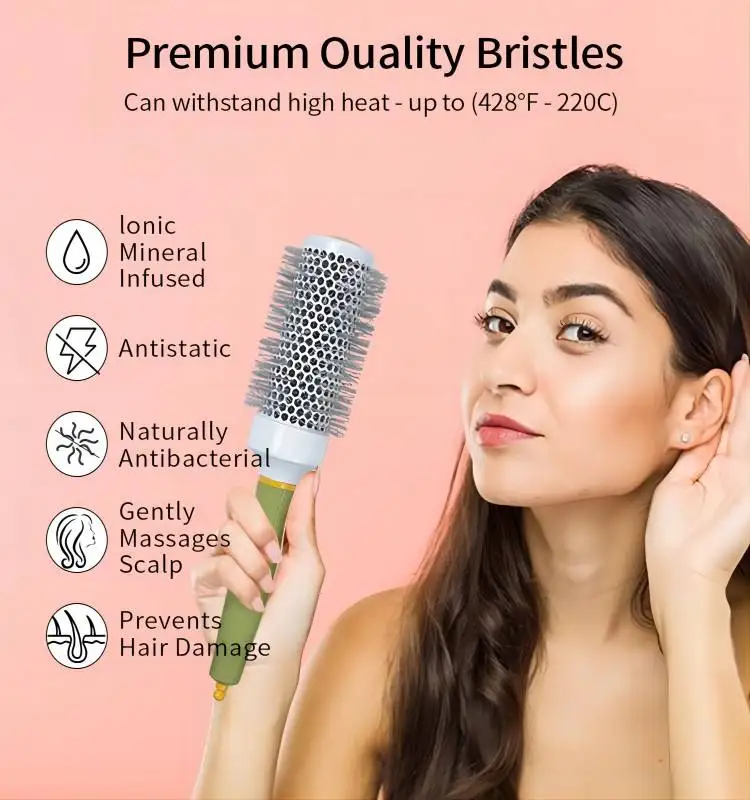 Ceramic Ionic Styling Brush - Best for Blow Drying Hair