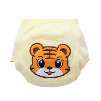Cartoon Tiger Yellow Cute Baby Potty Training Pants Baby Cloth Diaper ...