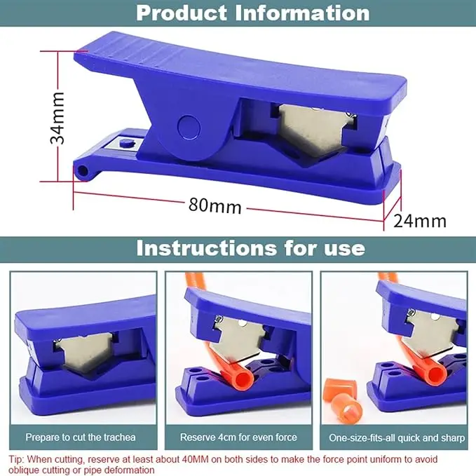 Accurate Tube Cutting Tool for Nylon and Cut up to 3/4'' OD Tube ...
