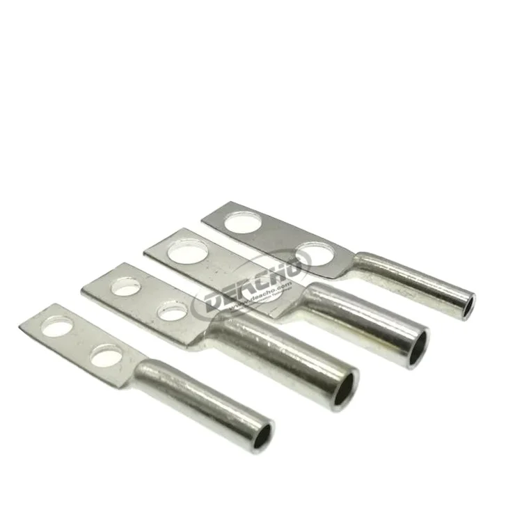 Two round holes tinned copper cable lug terminals lugs, 1/4" or 3/8 ...