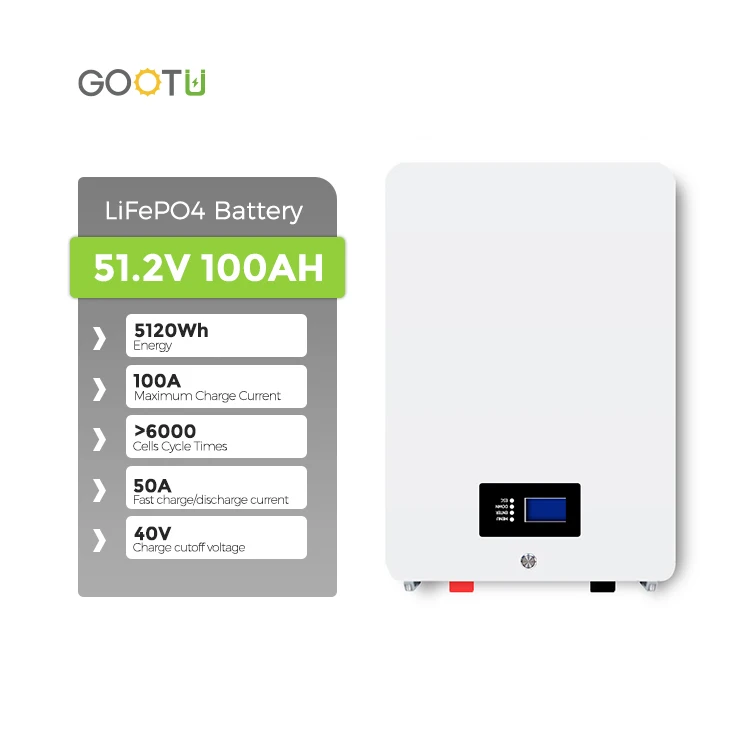 Gootu Home Solar Energy Storage 100ah 200ah Wall Mounted Lifepo4 5120wh ...
