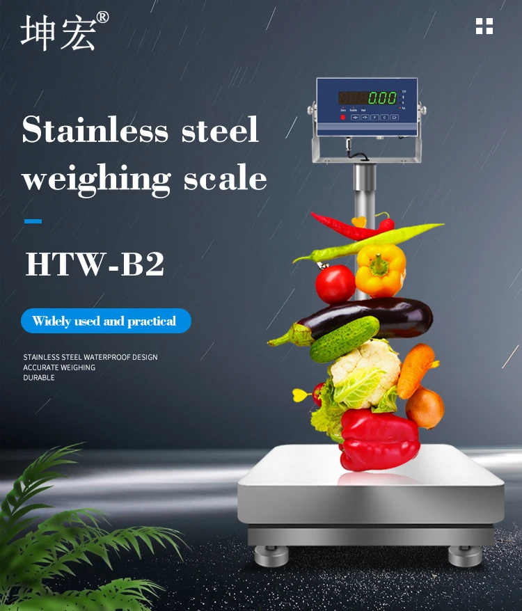 Htw-b2 300kg/500kg High Precision Wireless Scale Weighing Platform ...