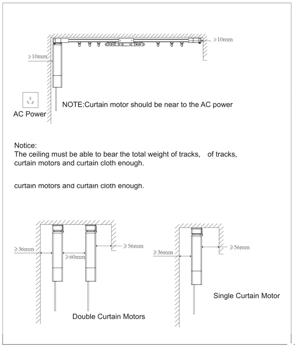 Zemismart Electric Automatic Curtains Motor With Tuya Zigbee Curtain ...