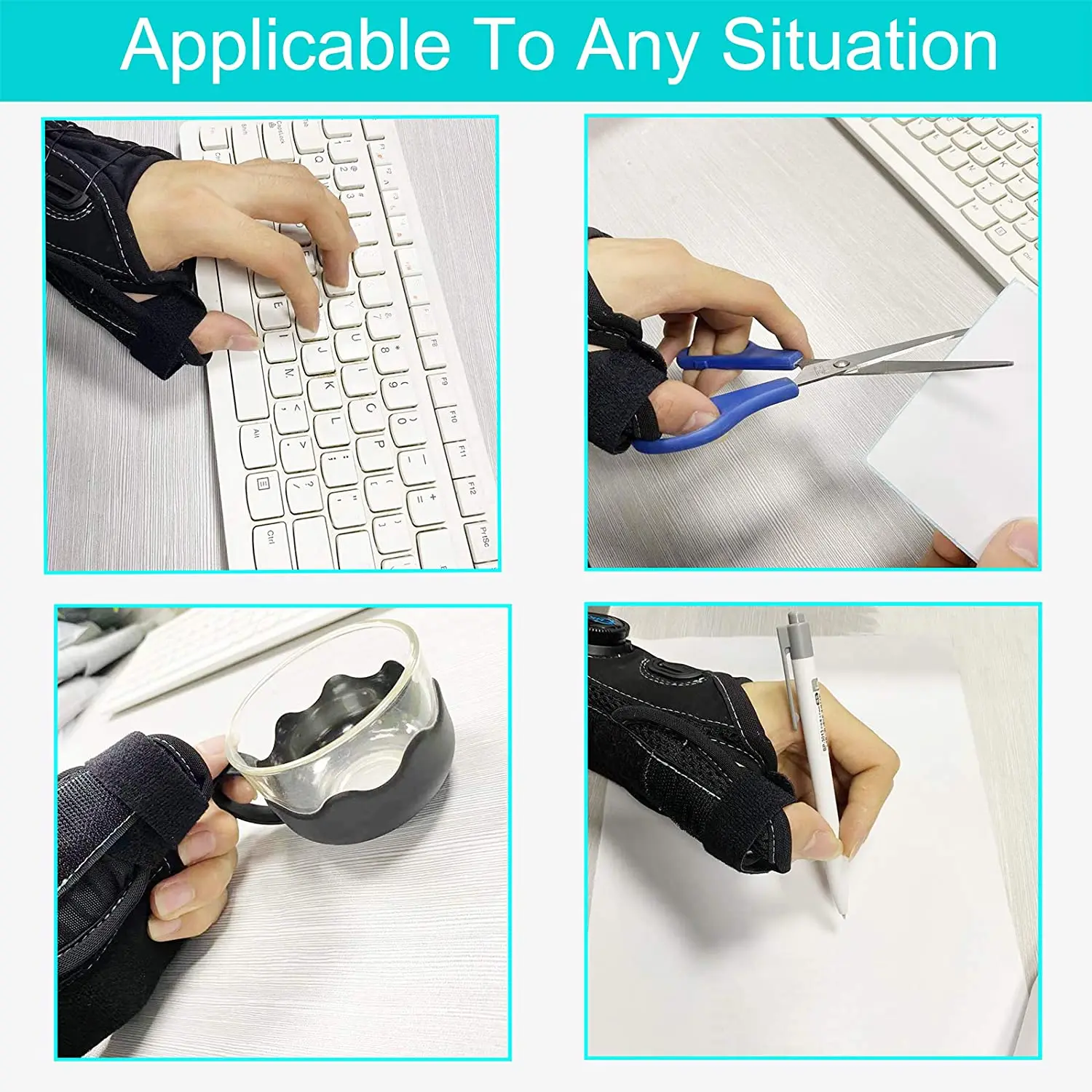 HKJD Adjustable Medical Hand Thumb Wrist Brace Support Splint Rotary ...