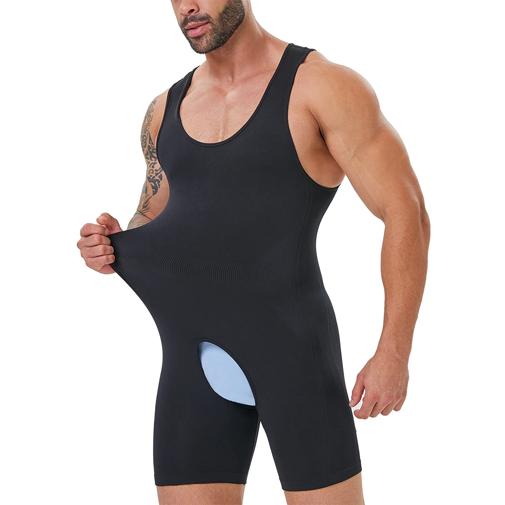 Mens Bodysuit Shapewear - Full Body Compression Underwear