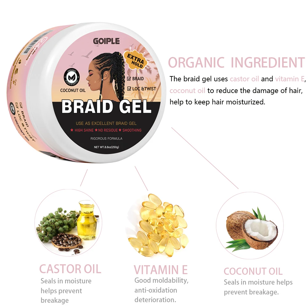 GOIPLE Locs and Twist Gel - Anti-Hair Frizz Control Cream