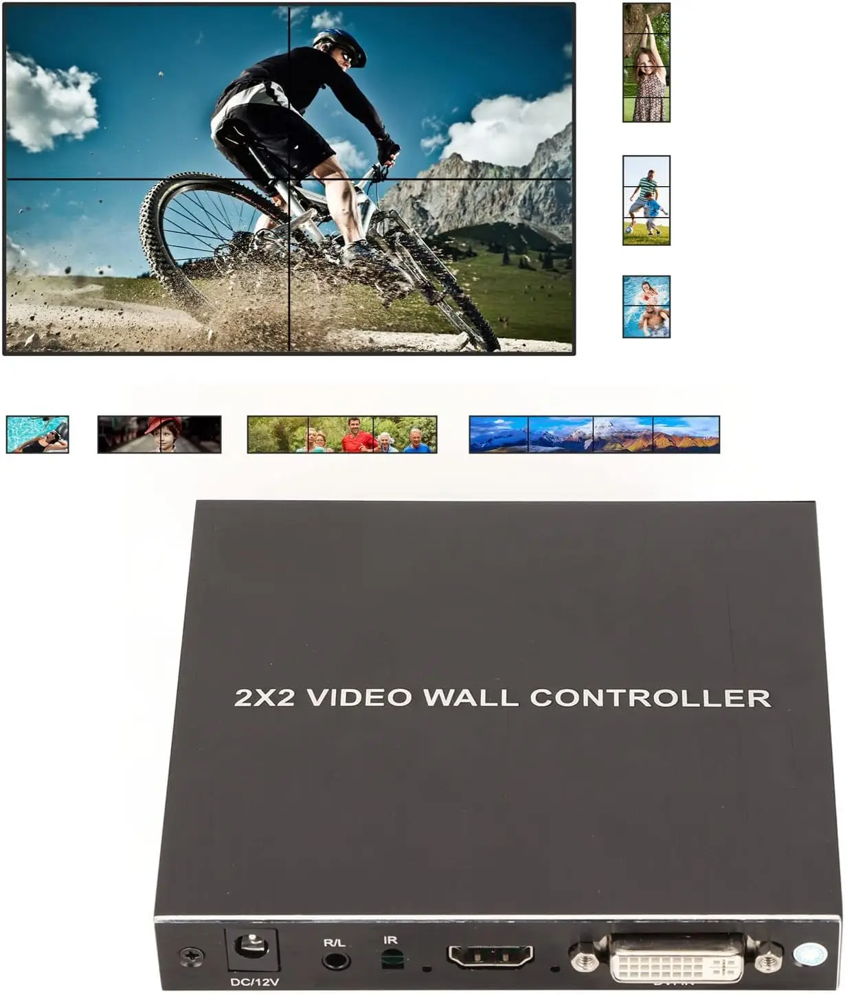 Hdmi Video Wall Controller 1920*1080p Image Splicing Controller 1.3 ...