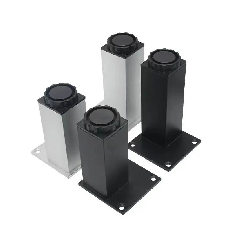 Modern furniture Aluminum Alloy Adjustable Square Tube Cabinet Sofa Leg ...