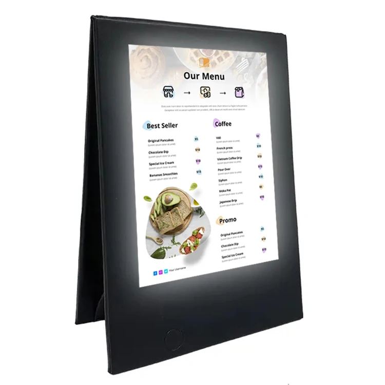 Restaurant Menu Display 2 View Table Tent Led Menu Board Led Menu Led ...