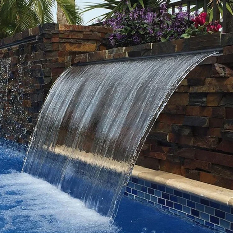 2022 New Design Stainless Steel Wall Mount Pool Fountains