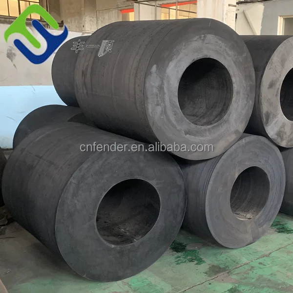 Cylindrical Marine Dock Rubber Fender Hollow Cylinder Type Fenders ...