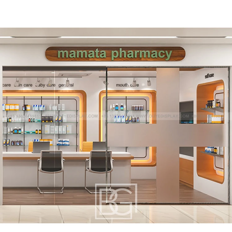 Pharmacy Counters Display Cabinet - Benson Custom Shelves