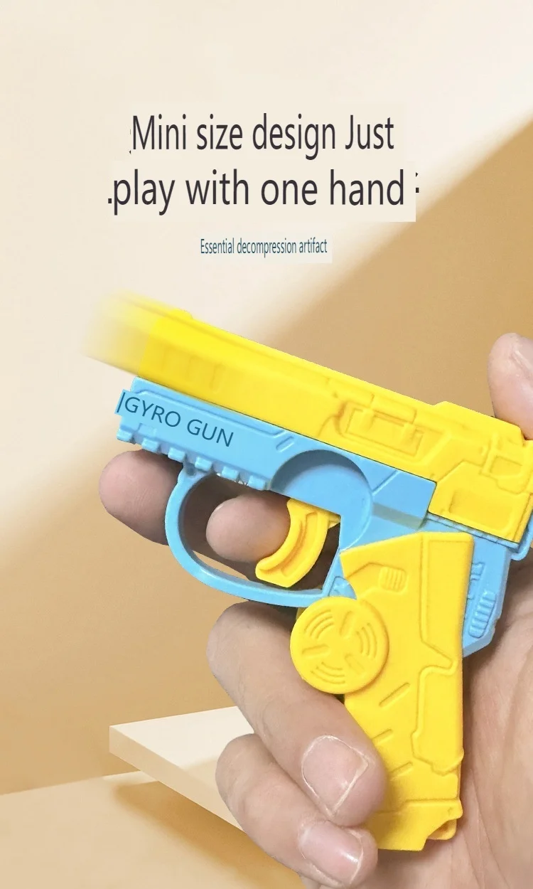 Mini Unpack Rotary Back Wade Gun 2-in-1 Fidget Spinner