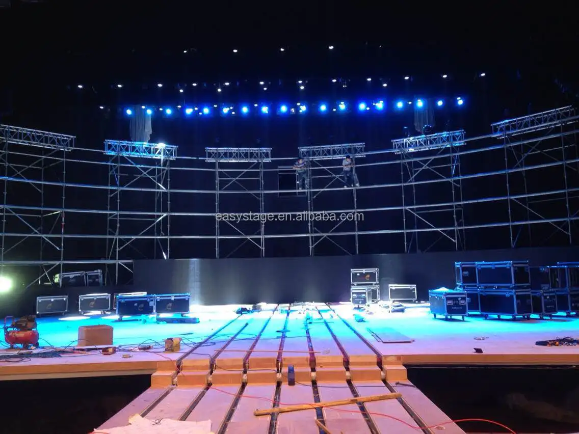 Steel Layer Scaffolding Truss System Iron Layer Assemble Stage For ...