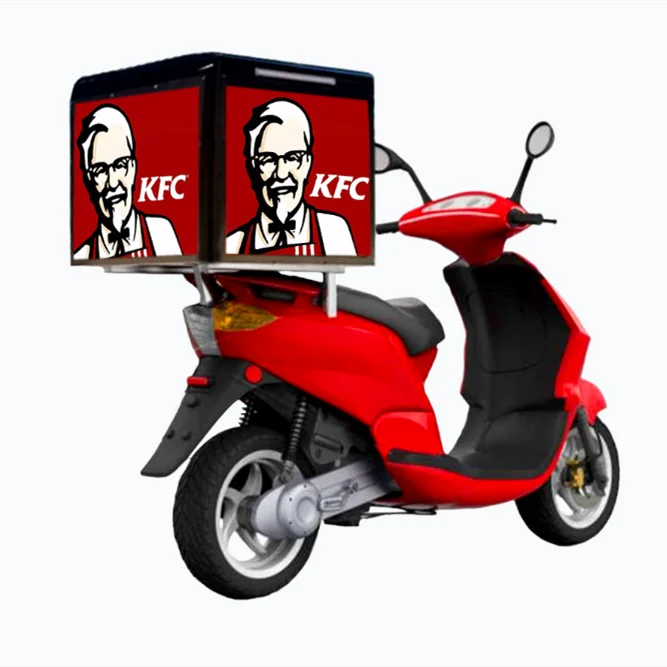 Waterproof Food Delivery Box with LED Screen for Advertising