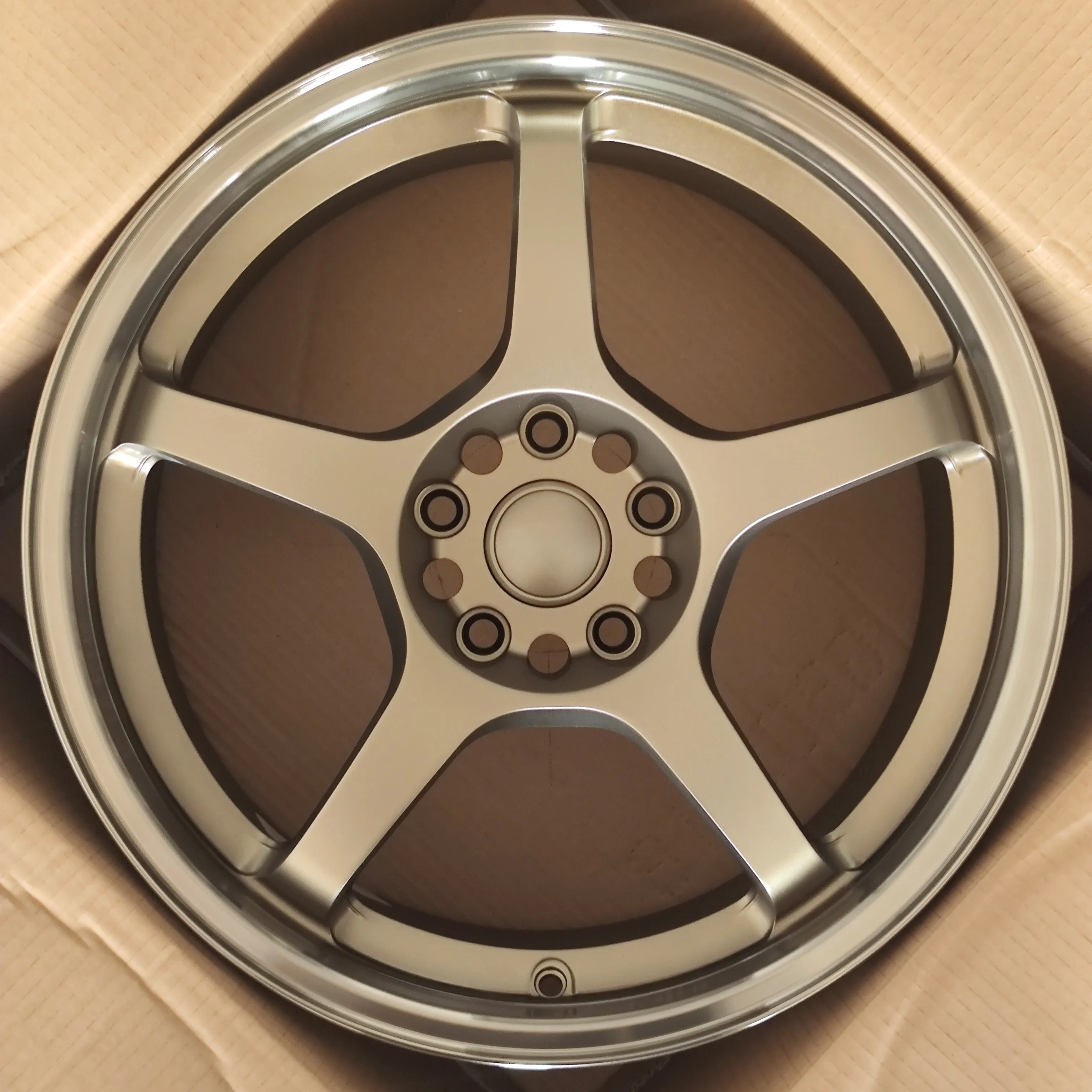 Kipardo 18 Inch Rims 5x108 5x112 5x114.3 Five Spoke Alloy Wheels 18x8.5 ...